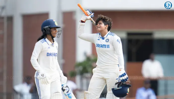 ஷபாலி 205, மந்தனா 149 இந்தியா 525/4 - Dinakaran