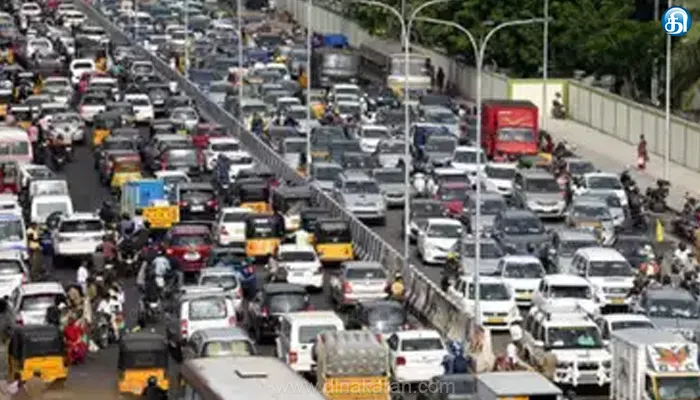 ஜி.எஸ்.டி. சாலையில் கடும் போக்குவரத்து நெரிசல்..!! - Dinakaran